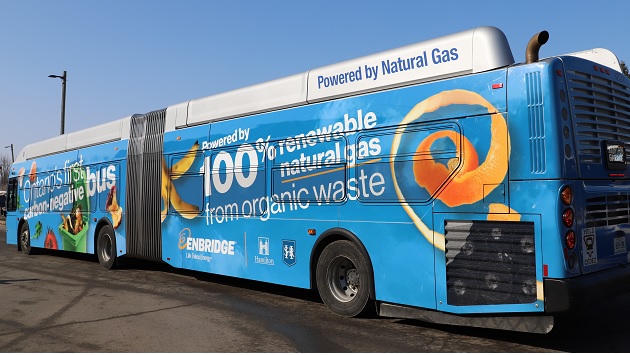 Ontario’s first carbon-negative bus hits the road - Enbridge Inc.